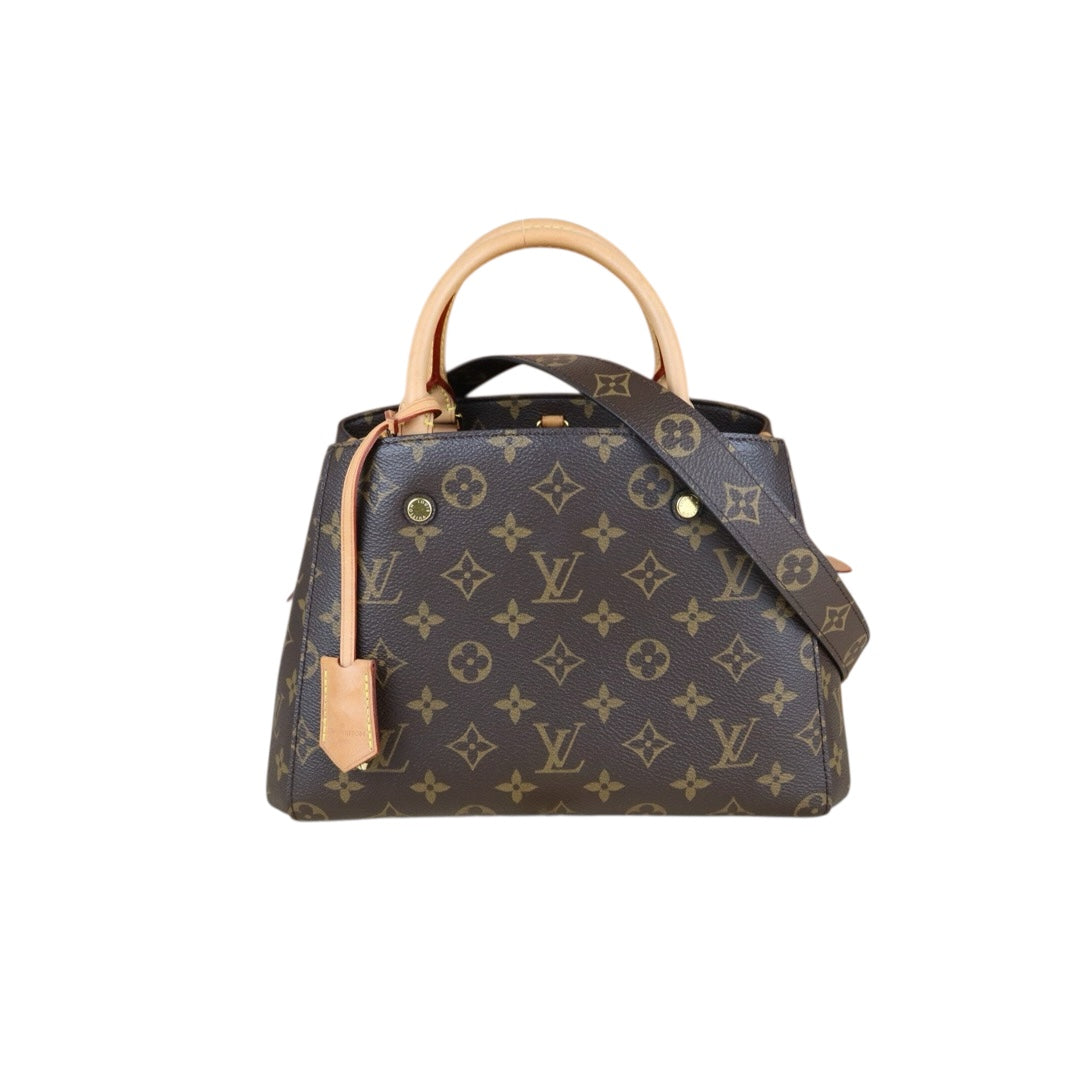 Very Good ( Rank A)｜Full Set LV Monogram Montaigne BB Hand Bag Shoulde ...