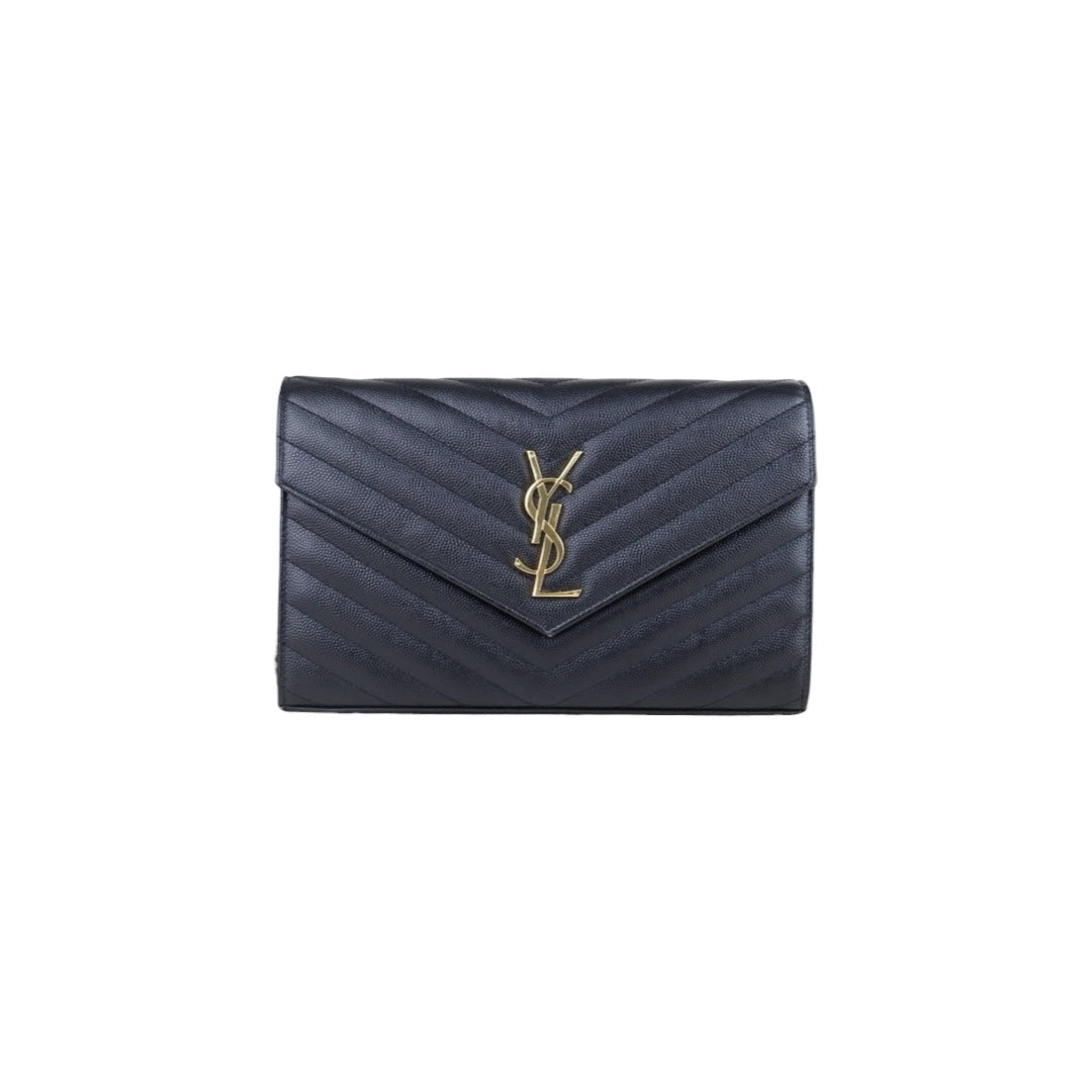 Very Good ( Rank A)｜ Full Set Saint Laurent YSL Caviar Skin Shoulder B ...