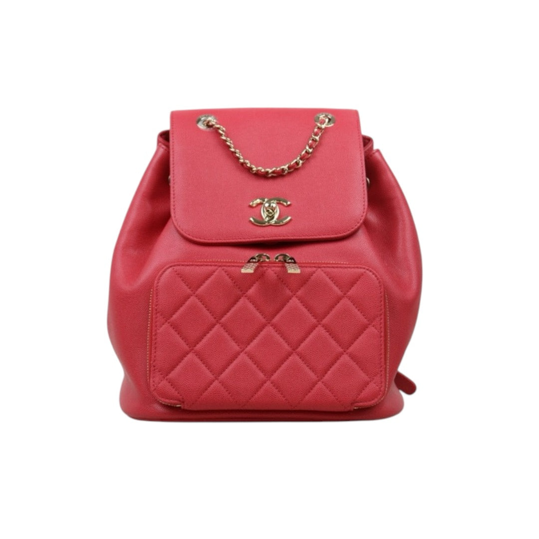 Excellent（Rank SA）｜CHANEL Caviar Skin Leather Calf Leather Backpack Ro ...