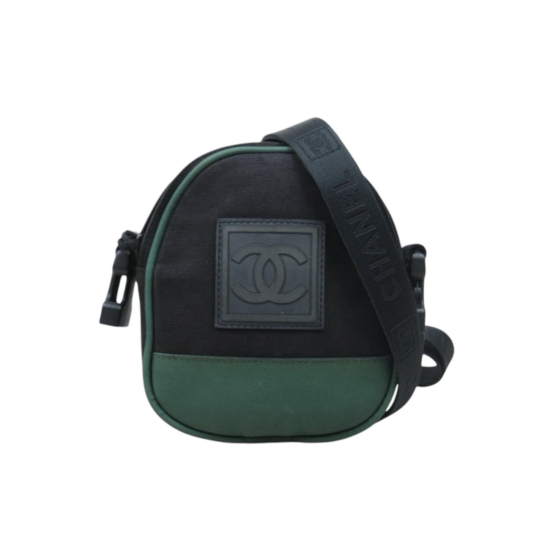 Good ( Rank AB)｜ Chanel Sports Line Egg shaped Mini Bag Coco Mark Shou ...